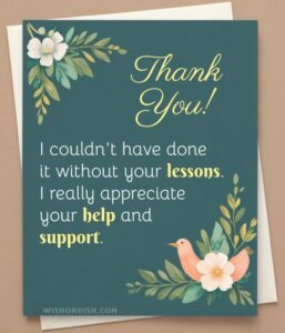 20+ Thank You Messages for Instructor - WishonDish